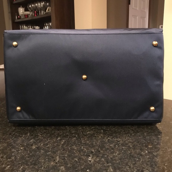 J. Crew | Bags | New Jcrew Oar Stripe Nylon Weekender Bag Navy | Poshmark
